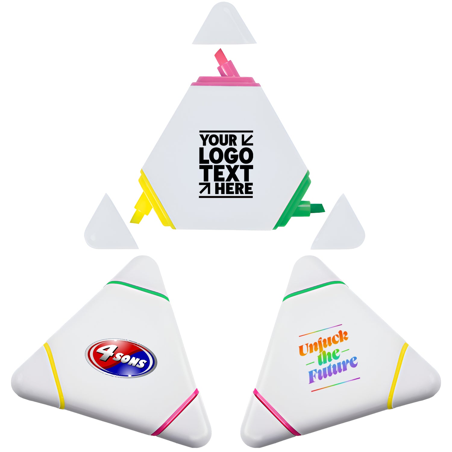 Custom Branded Promotional Triangle Highlighter Pens with Your Logo