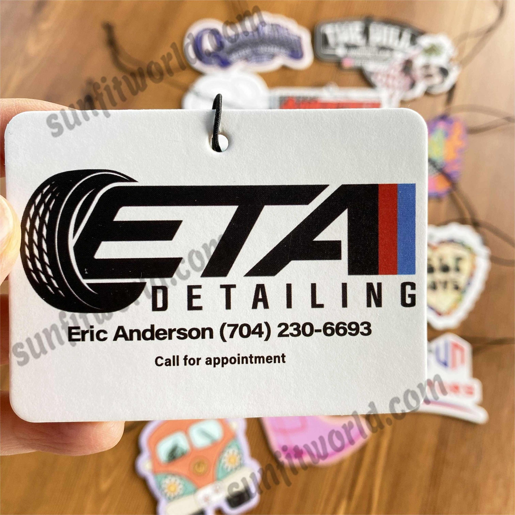Custom Air Freshener Car Hang Scent Logo Freshener With Header Card Option