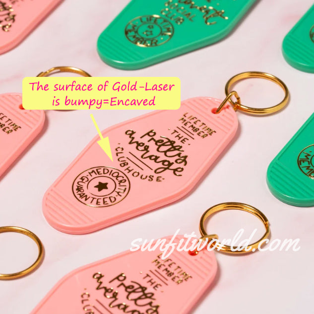 Personalized Gold Foil Keychains Promotionals Key Tags | Designer Keyc