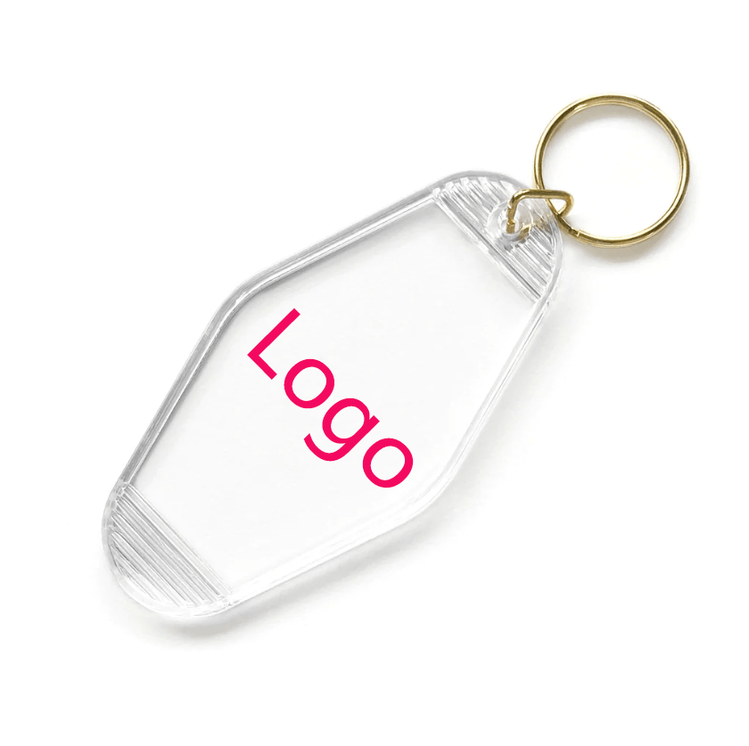Wholesale Custom Transparent Logo Keychains Hotel Key Tags For Business ...