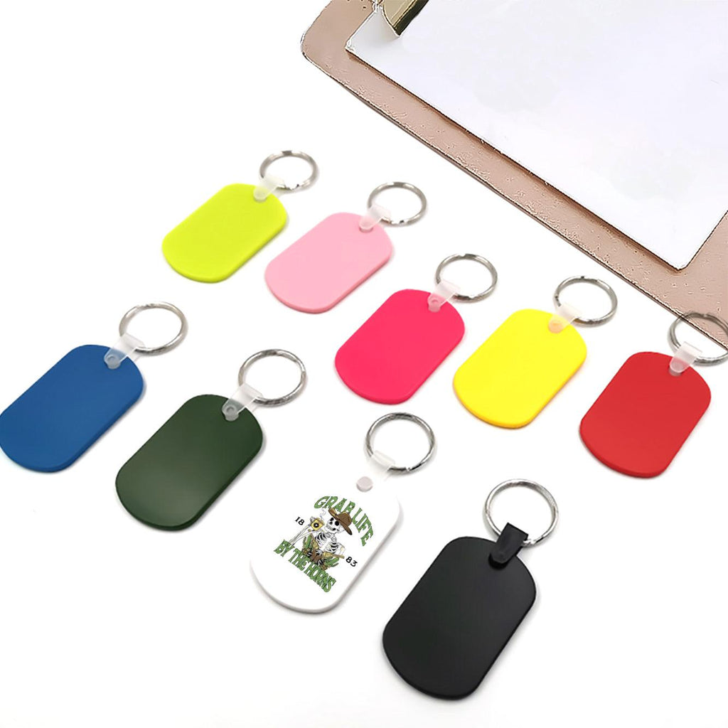 Custom Printed Soft Plastic Keychains for hotel, acrylic Oval Keytags